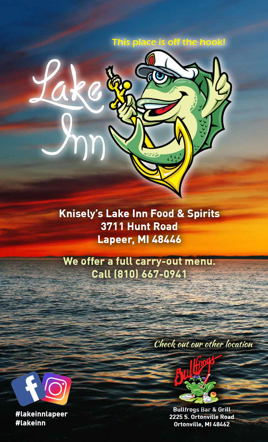 Menu - Lake Inn Lapeer