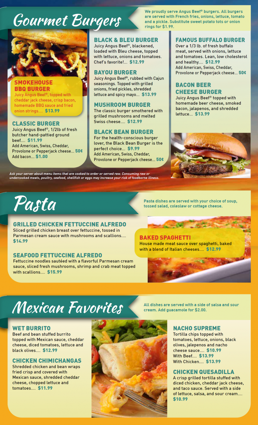 Menu - Lake Inn Lapeer